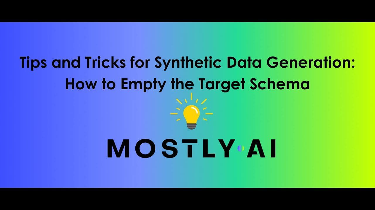 Tips and Tricks for Synthetic Data Generation - How to Empty the Target ...