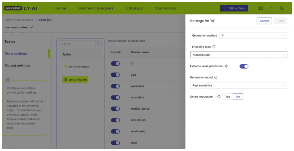 Perform conditional data generation - MOSTLY AI