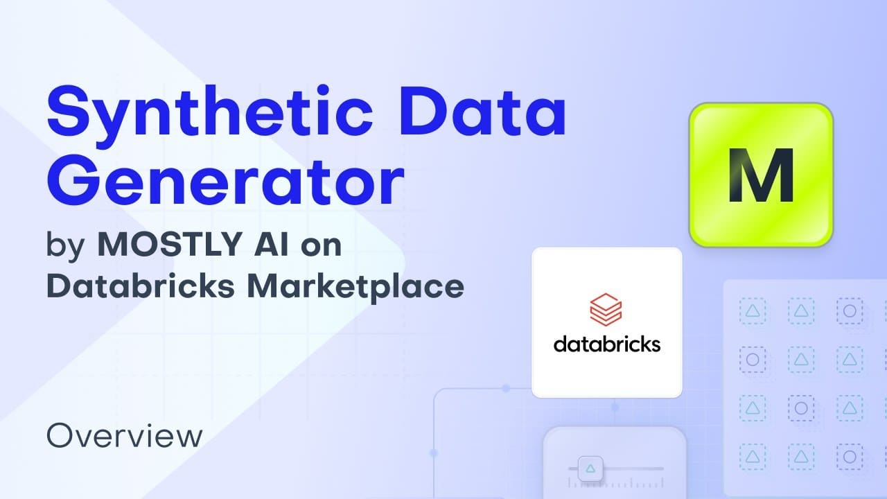 Synthetic Data Generator by MOSTLY AI on Databricks Marketplace - MOSTLY AI